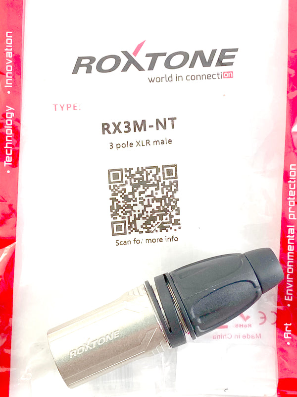 Roxtone RX3M-NT XLR Male to 1/4” Female Adapter - Banjo Ben's General Store