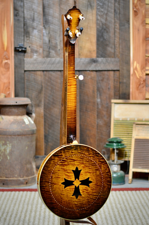 Pre-Owned Stelling Maple Golden Cross Old Wood Rim 5-String Bluegrass ...