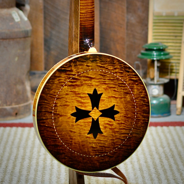Pre-Owned Stelling Maple Golden Cross Old Wood Rim 5-String Bluegrass - Banjo Ben's General Store