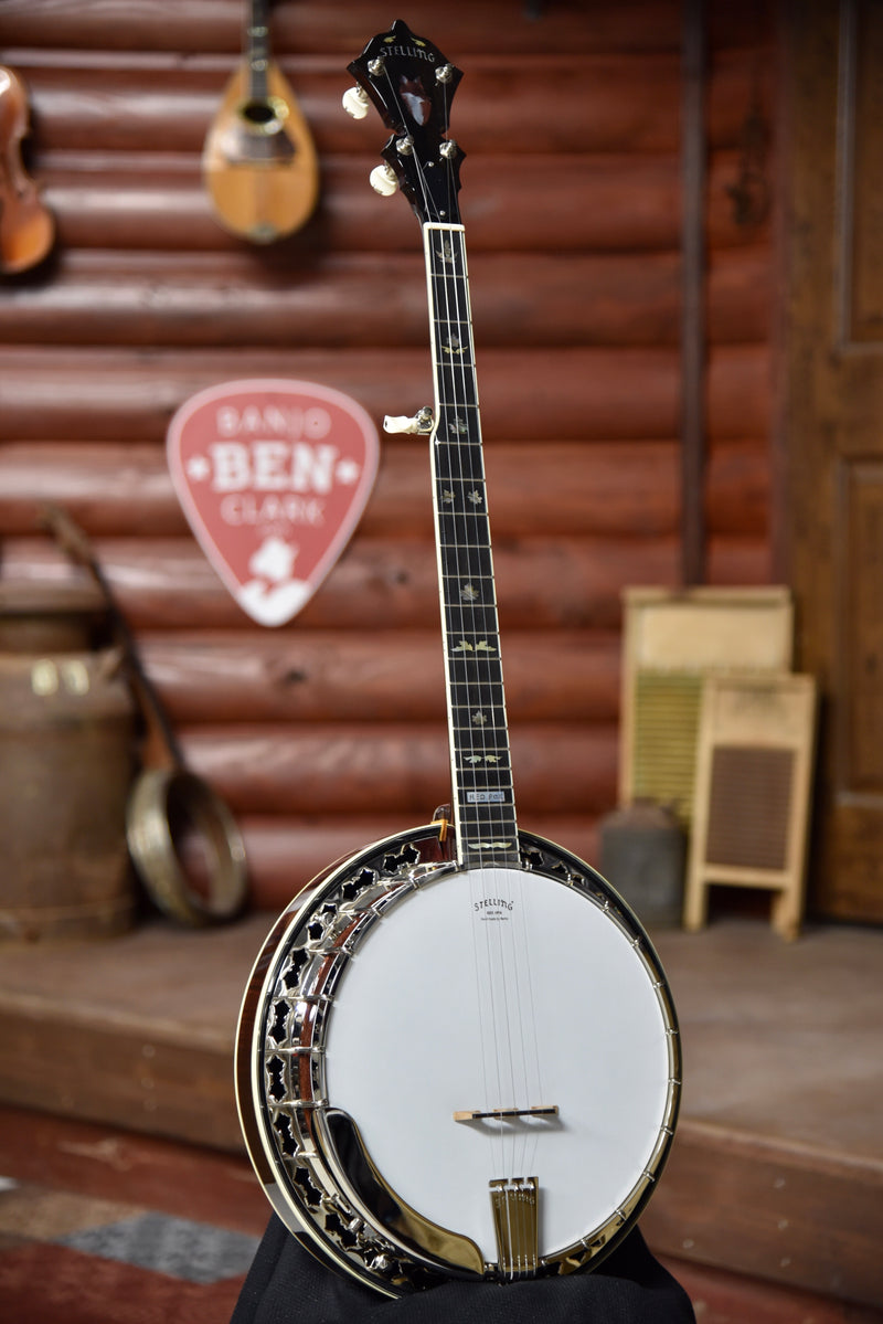 Stelling Red Fox 5-String Old Wood Rim Maple Banjo With Case - Banjo ...